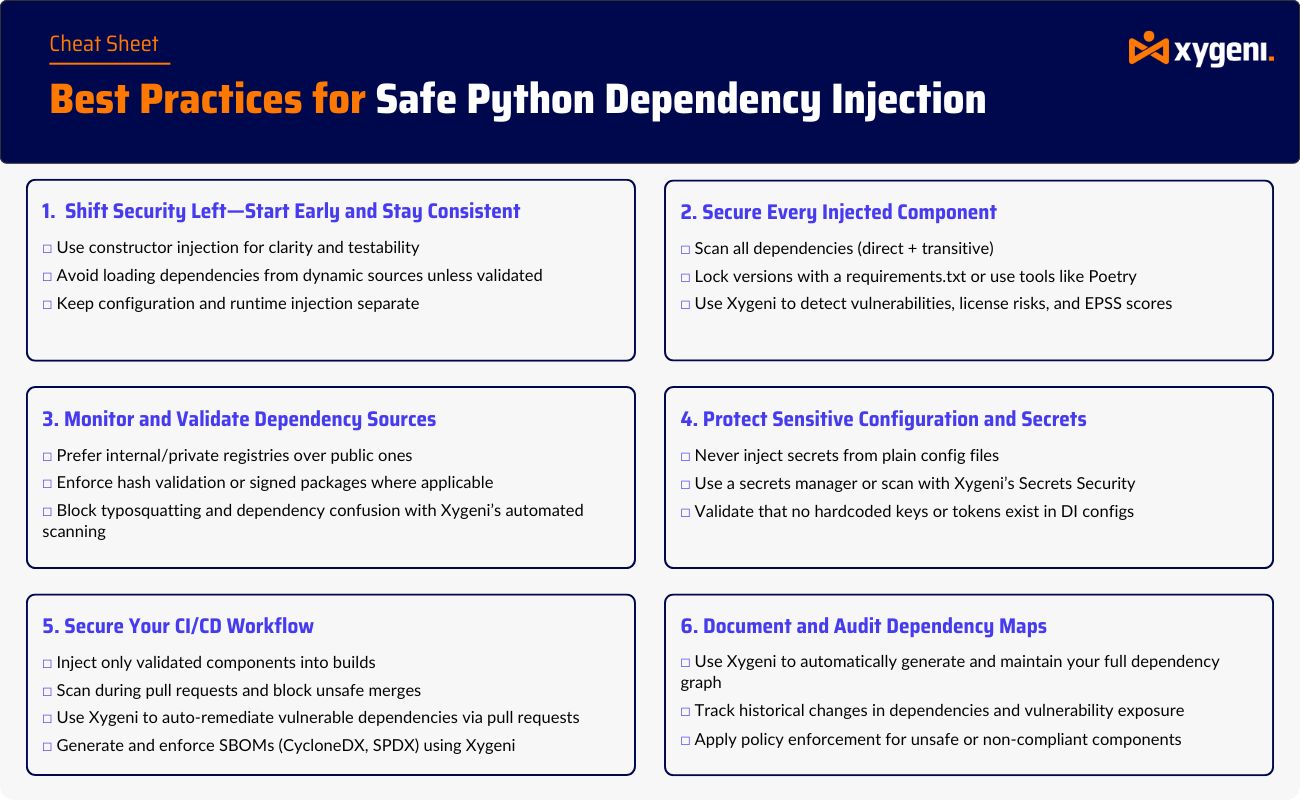 Inyección de dependencias en Python: Cómo hacerlo de forma segura | Xygeni